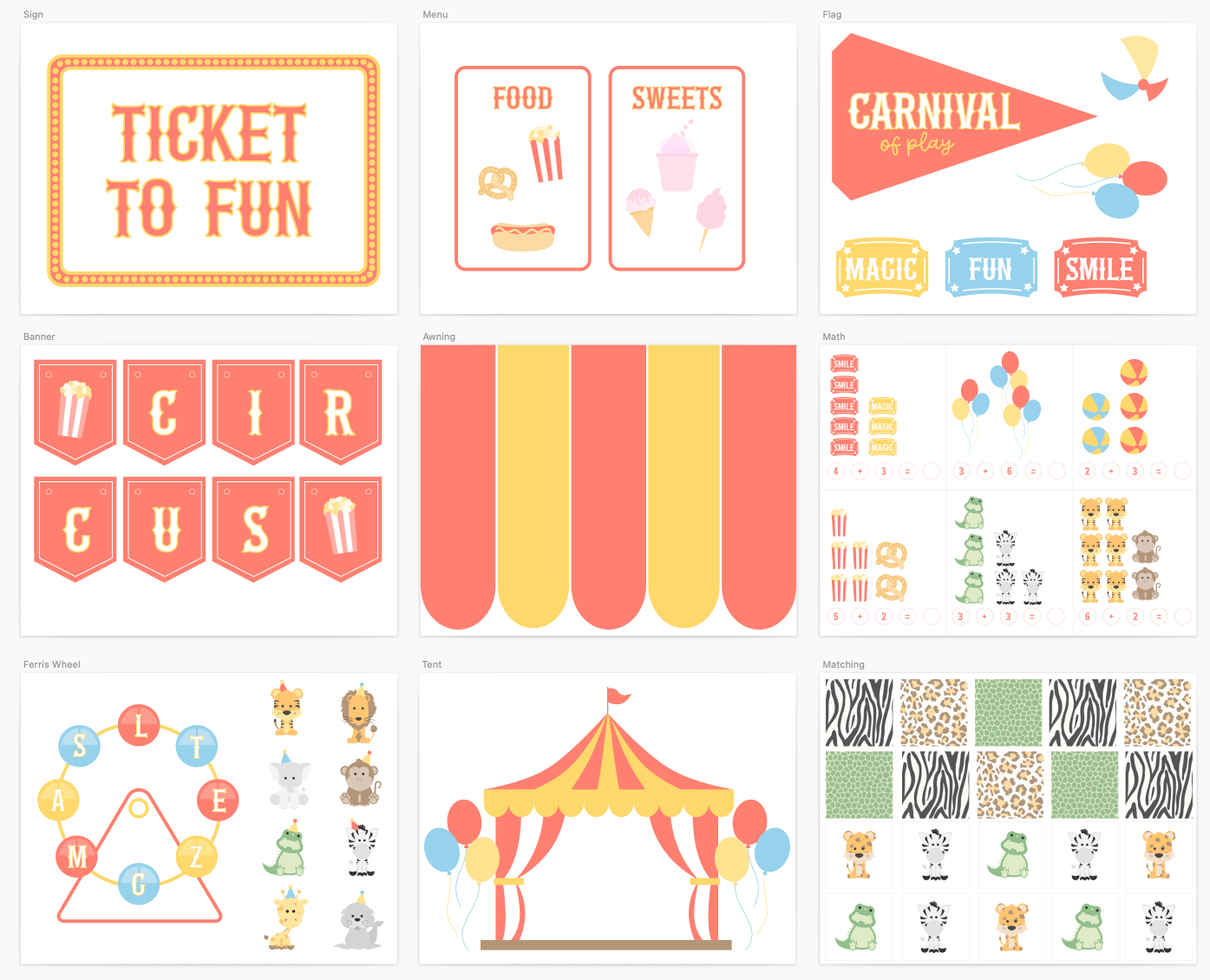 Carnival Circus Dramatic Printable Play – The Rocking Horse Co.